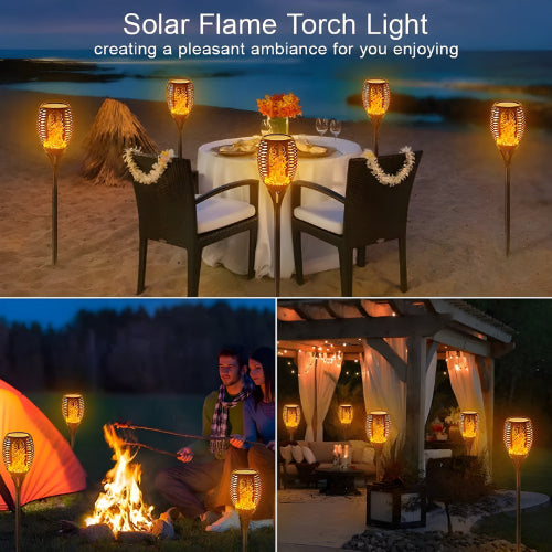 Solar Flame LED Light Lamp Enhance Your Outdoors With Stunning Decorat ...